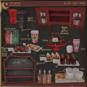 Second Life Marketplace - .random.Matter. - Cafe Hours - Fudge