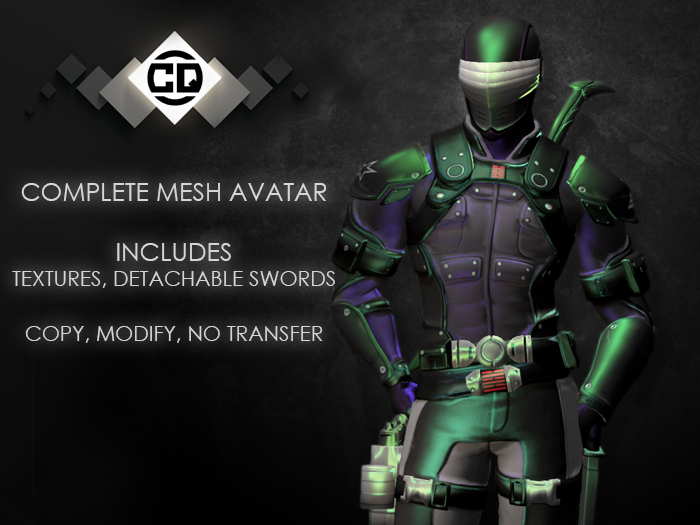 Second Life Marketplace - .:CQ:. Snake Eyes Bento Avatar