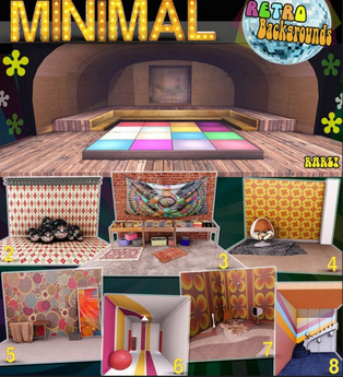 Second Life Marketplace - MINIMAL - Retro Backdrops *8*