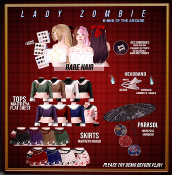 Second Life Marketplace - {Buing} Lady Zombie. Top Black {box}