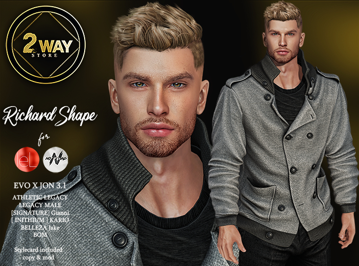 Second Life Marketplace - 2way - Richard Shape for Lelutka Evo X JON ...