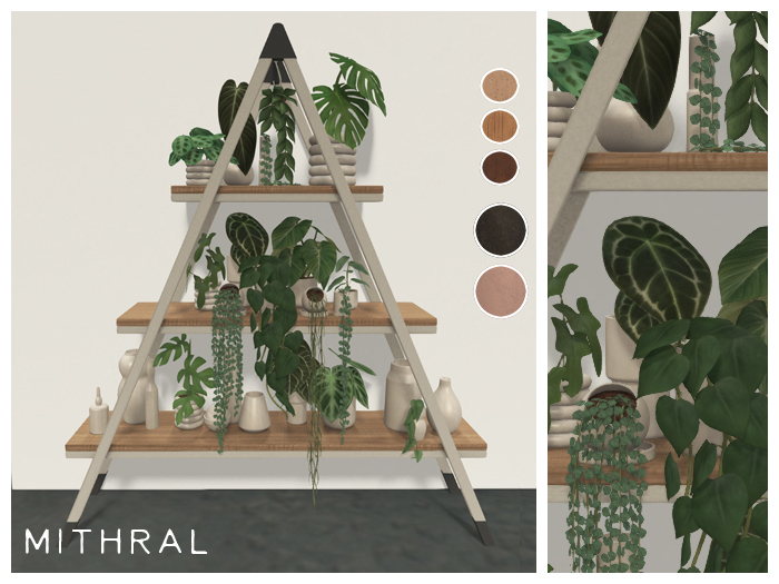 Second Life Marketplace - Mithral * Pyramid Plant Shelves (White)