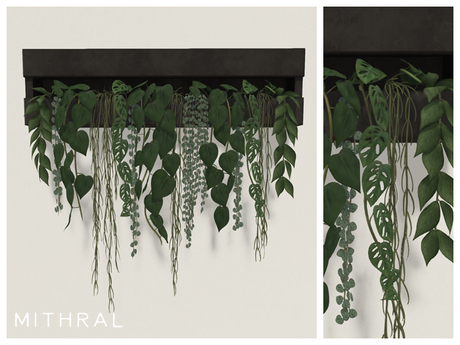 Second Life Marketplace - Mithral * Vine Horizontal Wall Planter Fat Pack