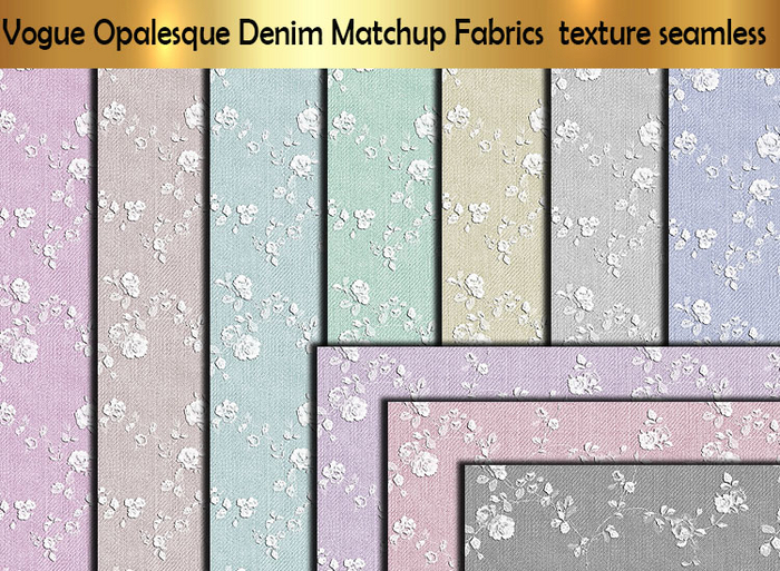 Second Life Marketplace - Vogue Opalesque Denim Matchup Fabrics texture ...