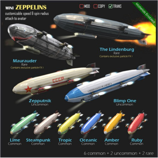 Second Life Marketplace - ~isil~ Mini Zeppelin Marauder (RARE)