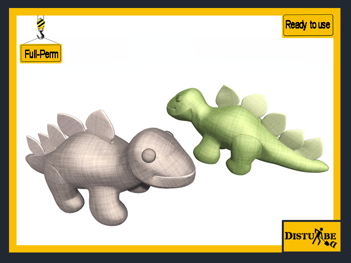 Second Life Marketplace - ::DisturbeD:: Rex the Dinosaur Textile Toy ...