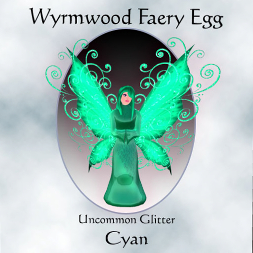 Second Life Marketplace - Wyrmwood Uncommon - Glitter Cyan Fairy Egg