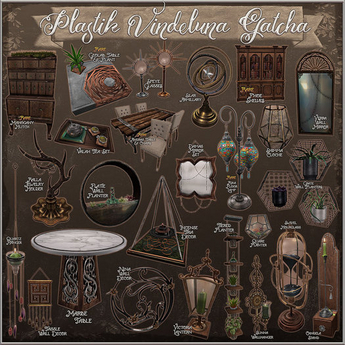 Second Life Marketplace - :[P]:- Vindeluna - Mahogany Hutch RARE