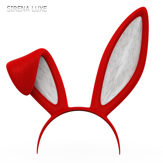 Second Life Marketplace - SL Red White Easter Bunny Ears Unrigged Mesh ...
