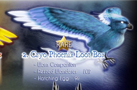Second Life Marketplace - JIAN Avian Arcana 2. Cryo Phoenix Loot Box RARE