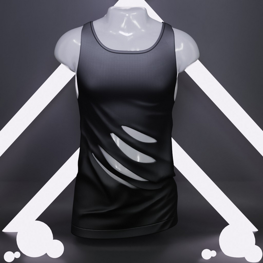 Second Life Marketplace - RUFF - Aidan Tanktop [Black]
