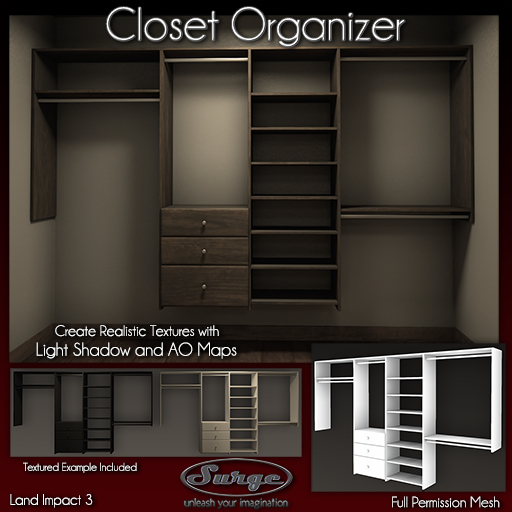 Second Life Marketplace - Closet Organizer - Full Permission Original Mesh