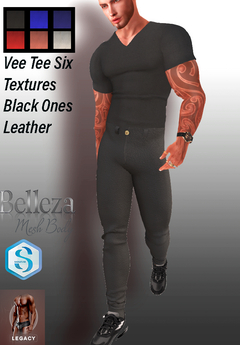 Second Life Marketplace - Brutal Way Vee Tee Six Textures Black Ones ...