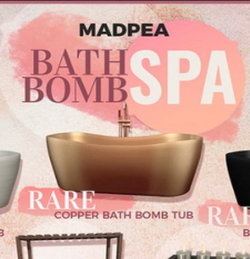 Second Life Marketplace - MadPea Bath Bomb Spa - Copper Bath Bomb Tub ...