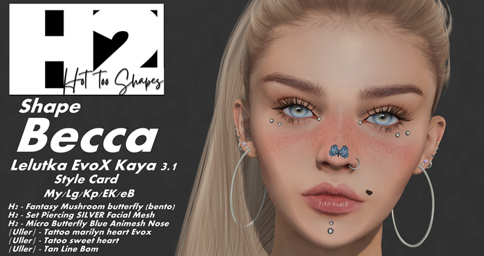 Second Life Marketplace - H2 - Shape Becca Lelutka EvoX Kaya 3.1