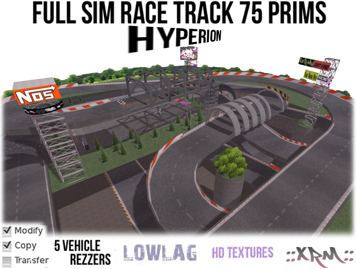 Second Life Marketplace - .:XS:.Full Sim Race track Hyperion -75 Prims ...