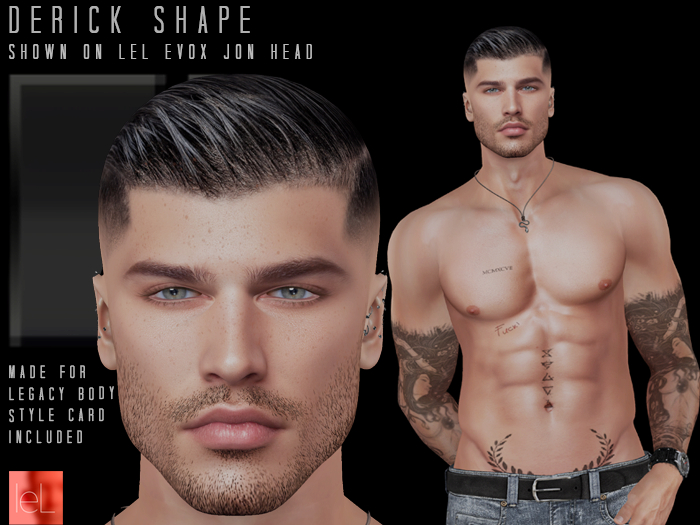 Second Life Marketplace - Druid Designs - Derick Shape for lel Jon 3.1 ...