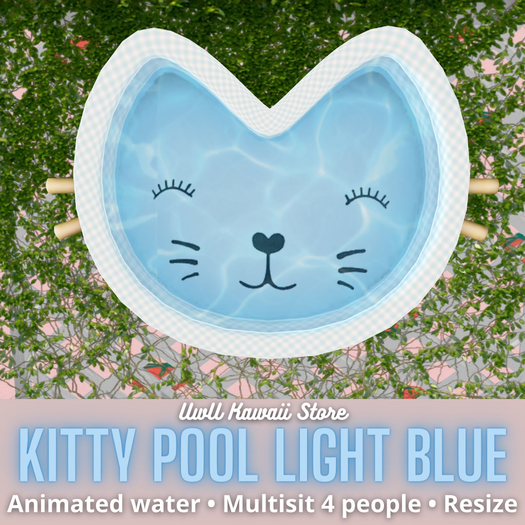 Second Life Marketplace - Kitty Pool Light Blue - UwU Kawaii Store