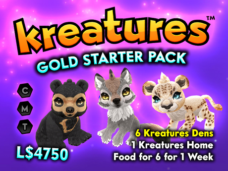 Second Life Marketplace - Kreatures Starter Crate - Gold