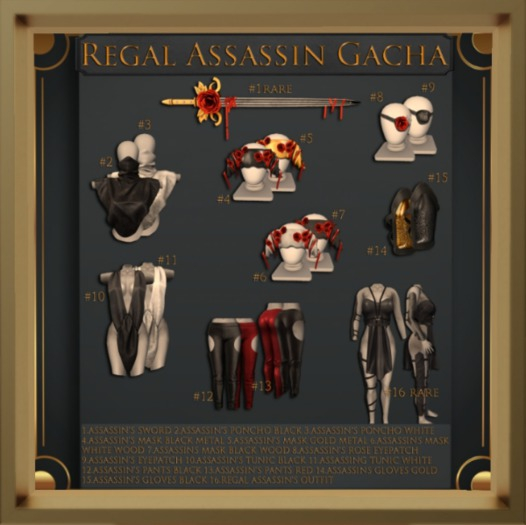 Second Life Marketplace - Caboodle - Regal Assassin's Outfit RARE ...