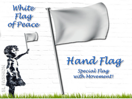 Second Life Marketplace - Flag of Peace - White - Hand Flag - Animation ...