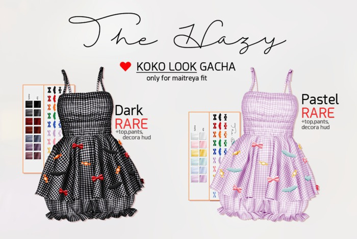 Second Life Marketplace - HAZY. Koko Look. Dark RARE [Maitreya]