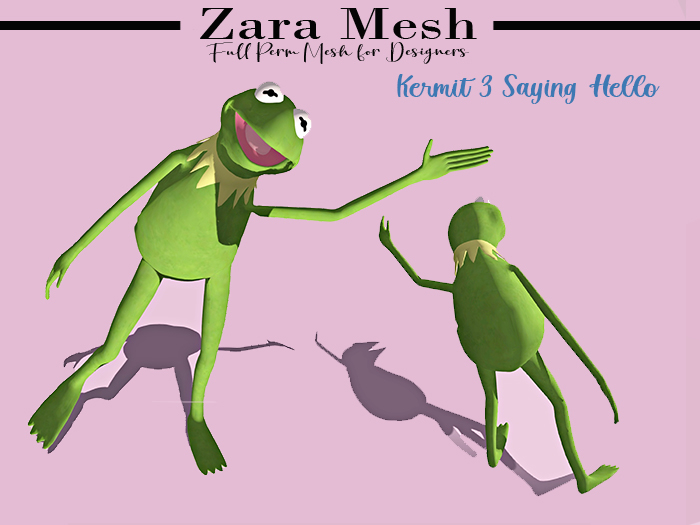 Second Life Marketplace - ZM - Toys - Kermit 3 Saying Hello - FULL PERM ...