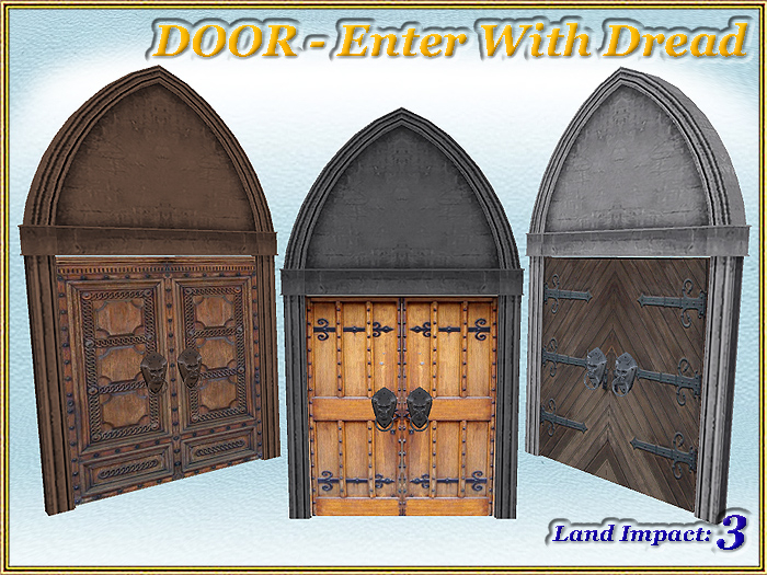 Second Life Marketplace - DOOR - Enter With Dread (3 LI) (Full perm)
