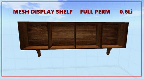 Second Life Marketplace - SHELF DISPLAY UNIT FULL PERM 0.6Li