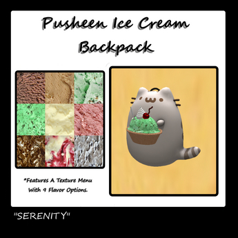 Second Life Marketplace - "Serenity" Pusheen Backpack with Multi Flavor ...