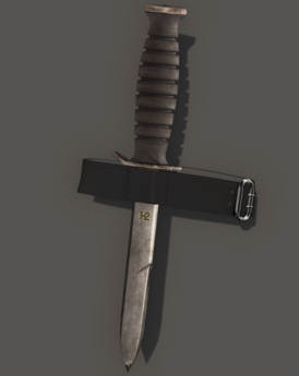Second Life Marketplace - H2 - Garter Black/White + Combat Knife Mesh ...