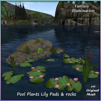 Second Life Marketplace - FI - Pool Plants Lily Pads & rocks