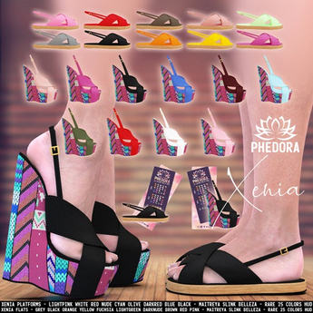 Second Life Marketplace - Phedora ~ Xenia flats ~ Maitreya Grey