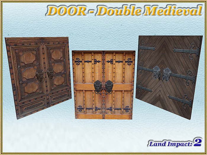 Second Life Marketplace - !!!FOR CREATORS!!! DOOR - Double Medieval (2 ...