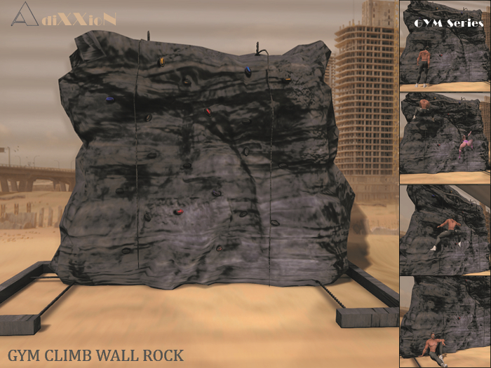 Second Life Marketplace - Gym Climb Wall Rock PG BOX
