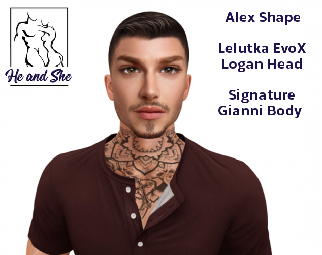 Second Life Marketplace - ALEX Shape For LeLutka EvoX LOGAN Head 3.1 ...