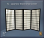 Second Life Marketplace - Japanese Black Shoji Screen