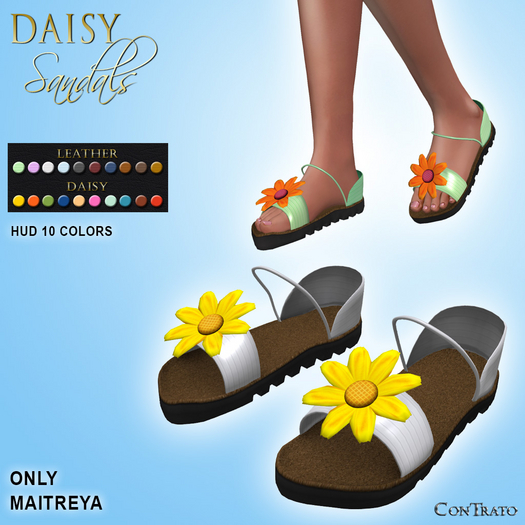 Second Life Marketplace - [ConTrato] Daisy Sandals