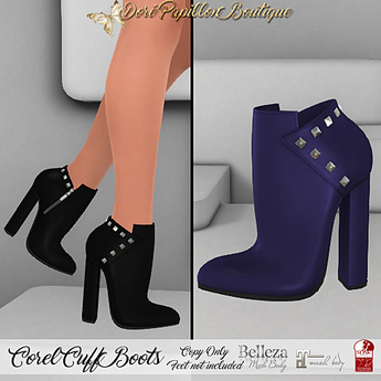 Second Life Marketplace - DPB Corel Cuff Boots - Purple *Maitreya ...