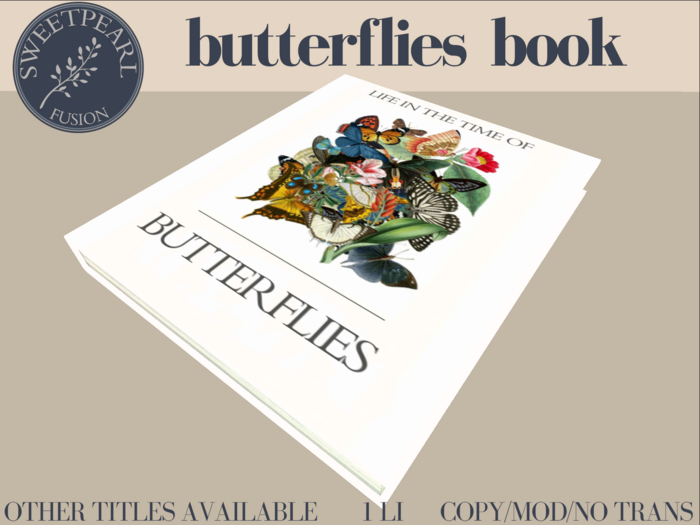 Second Life Marketplace - SweetPearl Fusion - Book Butterflies
