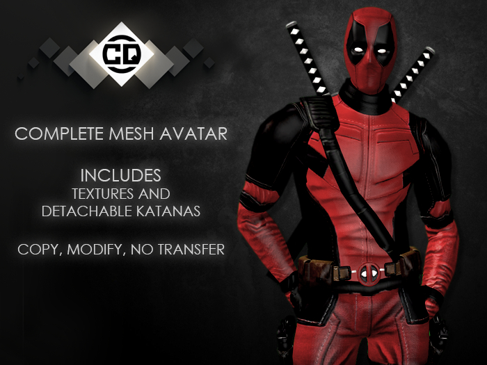 Second Life Marketplace - .:CQ:. Deadpool Movie Bento Avatar