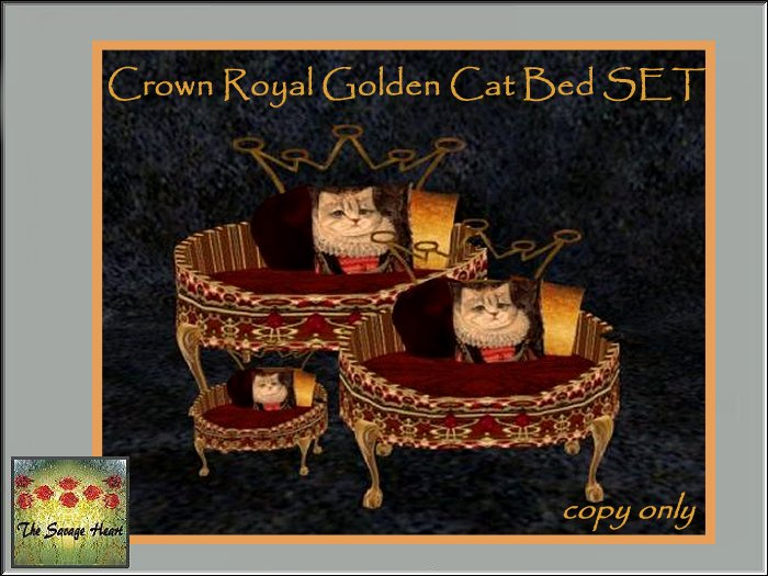 Second Life Marketplace Tsh Crown Royal Golden Cat Bed Set