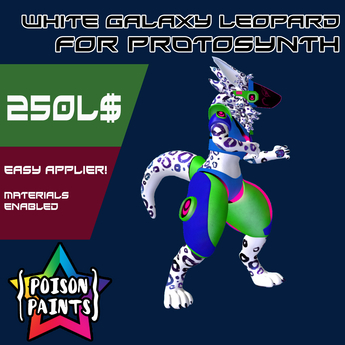 Second Life Marketplace - {Poison Paints} White Galaxy Leopard for ...