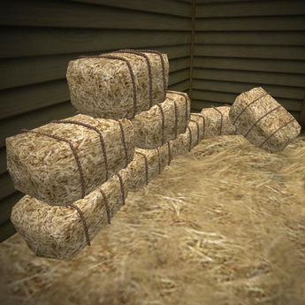 Second Life Marketplace - *** Hay Bales Wall - Low LI multi-face Mesh ...