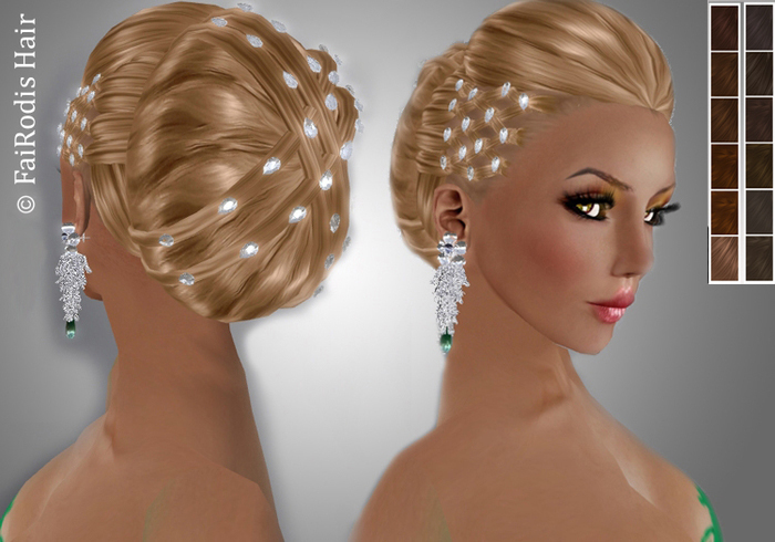 Second Life Marketplace - FaiRodis Angel hair updo deep shaten +diamond ...
