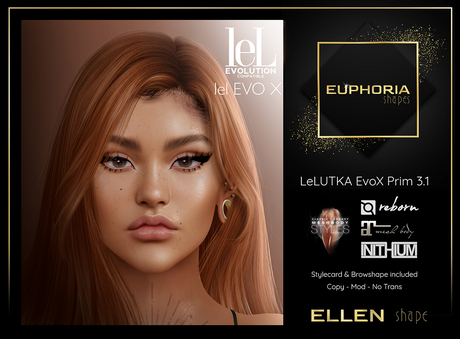 Second Life Marketplace - EUPHORIA Shapes - ELLEN Shape (Lel EvoX Prim 3.1)