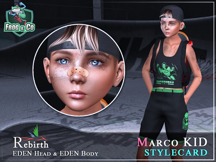 Second Life Marketplace - Marco boy kid Shape + Style card - REBIRTH ...