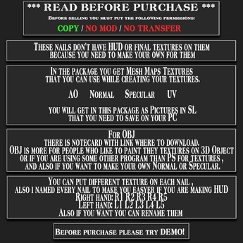 Second Life Marketplace - RELENTLESS CLAWS - FULL PERM
