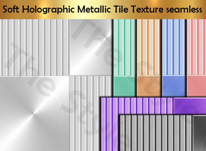 Second Life Marketplace - Soft Holographic Metallic Tile Texture seamless