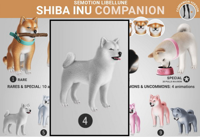 Second Life Marketplace - SEmotion Libellune Shiba Inu Companion COMMON 04
